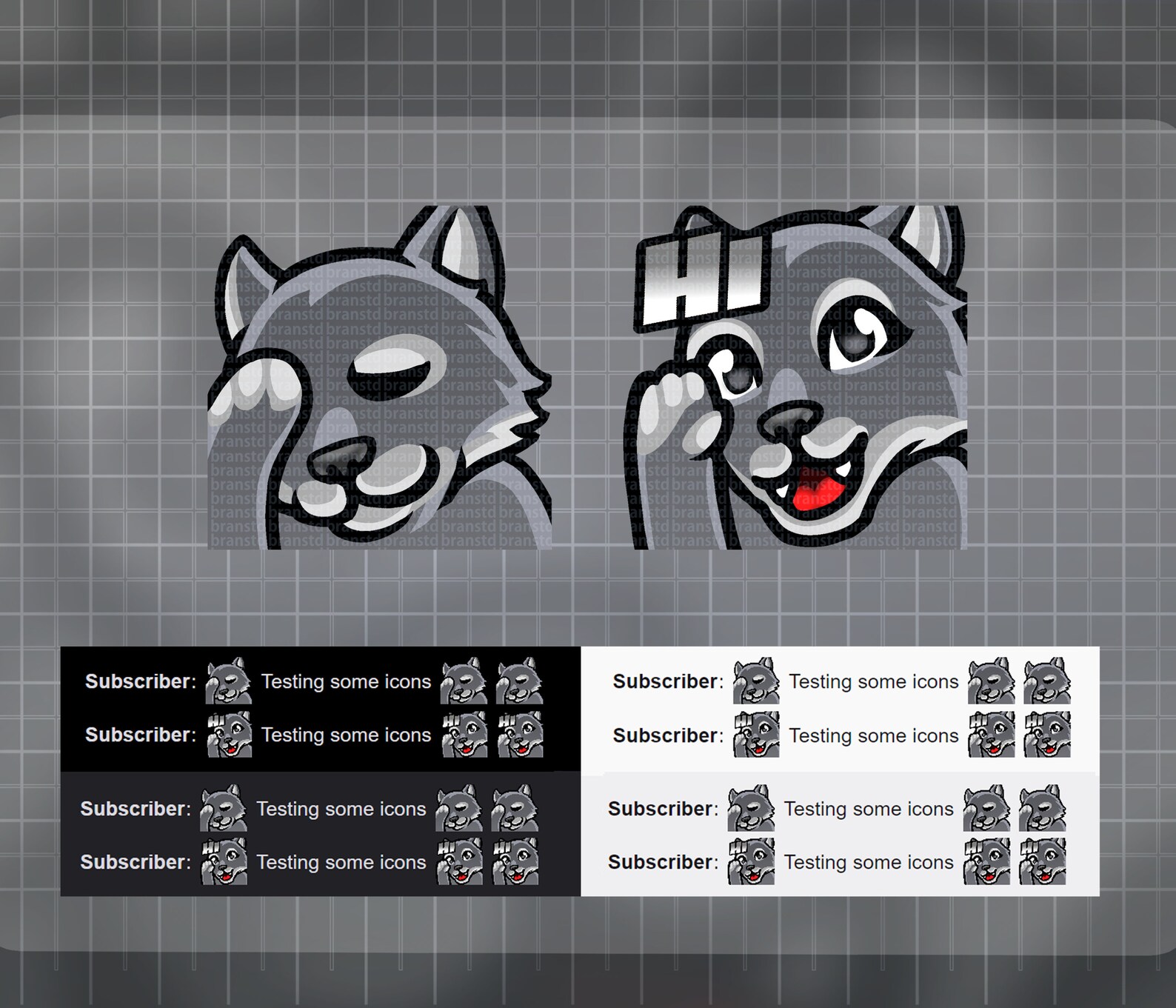 8 X Wolf Twitch Emotes Wolf Twitch Emotes Wolf Twitch Emotes - Etsy