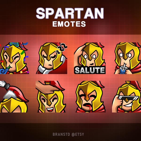 Twitch Spartan Emotes - Etsy