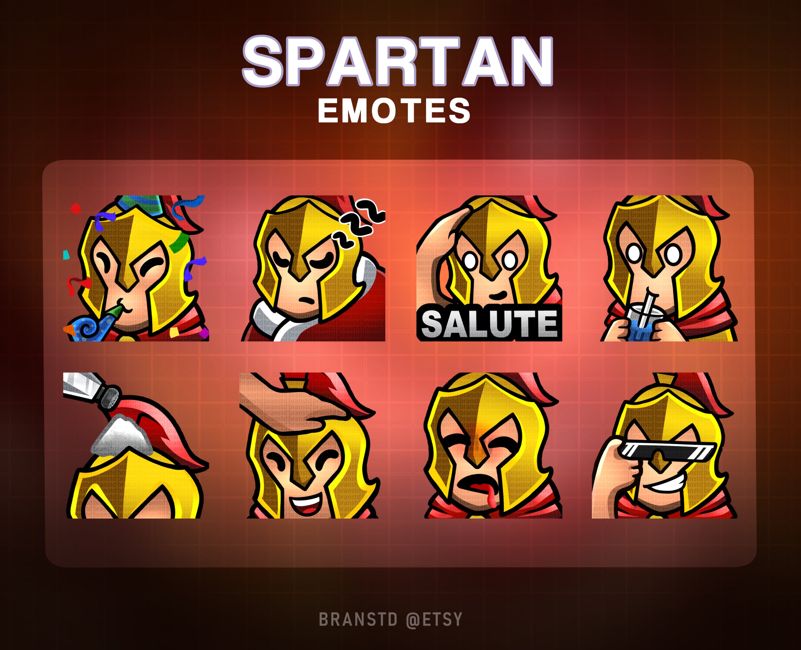 8x Spartan Twitch Emotes Sparta Twitch Emotes Warrior Twitch Emotes - Etsy