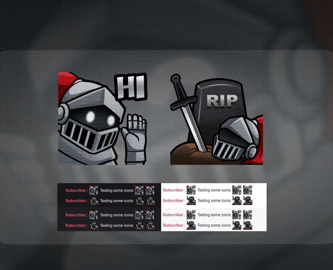 8x Knight Twitch Emotes Crusader Twitch Emotes Warrior - Etsy