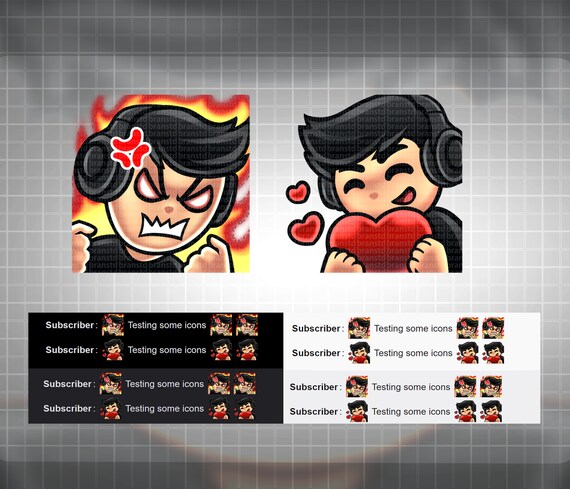 8x Guy with Headphone emotes Guy twitch emotes Art & Collectibles ...