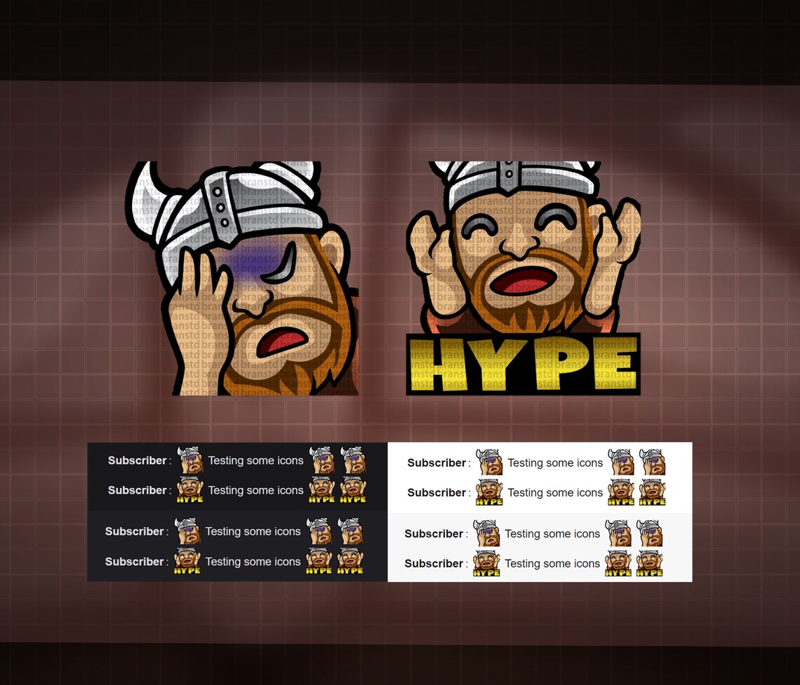8x Viking Twitch Emotes - Viking Twitch Emotes - Warrior Twitch Emotes ...