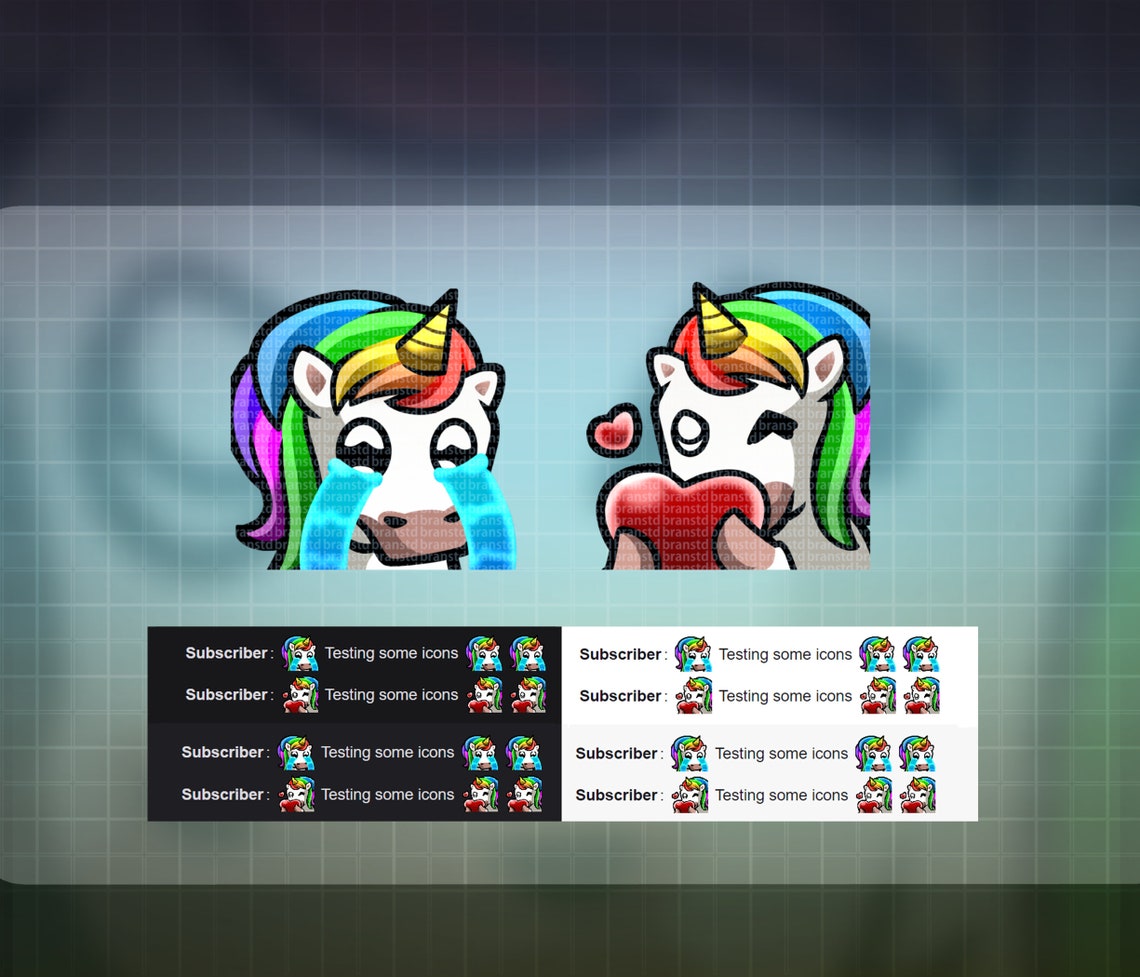 6x Unicorn Emotes Unicorn Twitch Emotes Twitch Emotes - Etsy