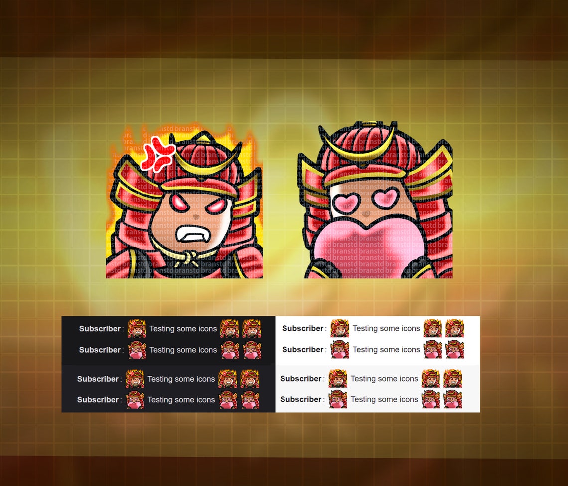 8x Samurai Twitch Emotes Samurai Twitch Emotes Warrior Twitch Emotes - Etsy