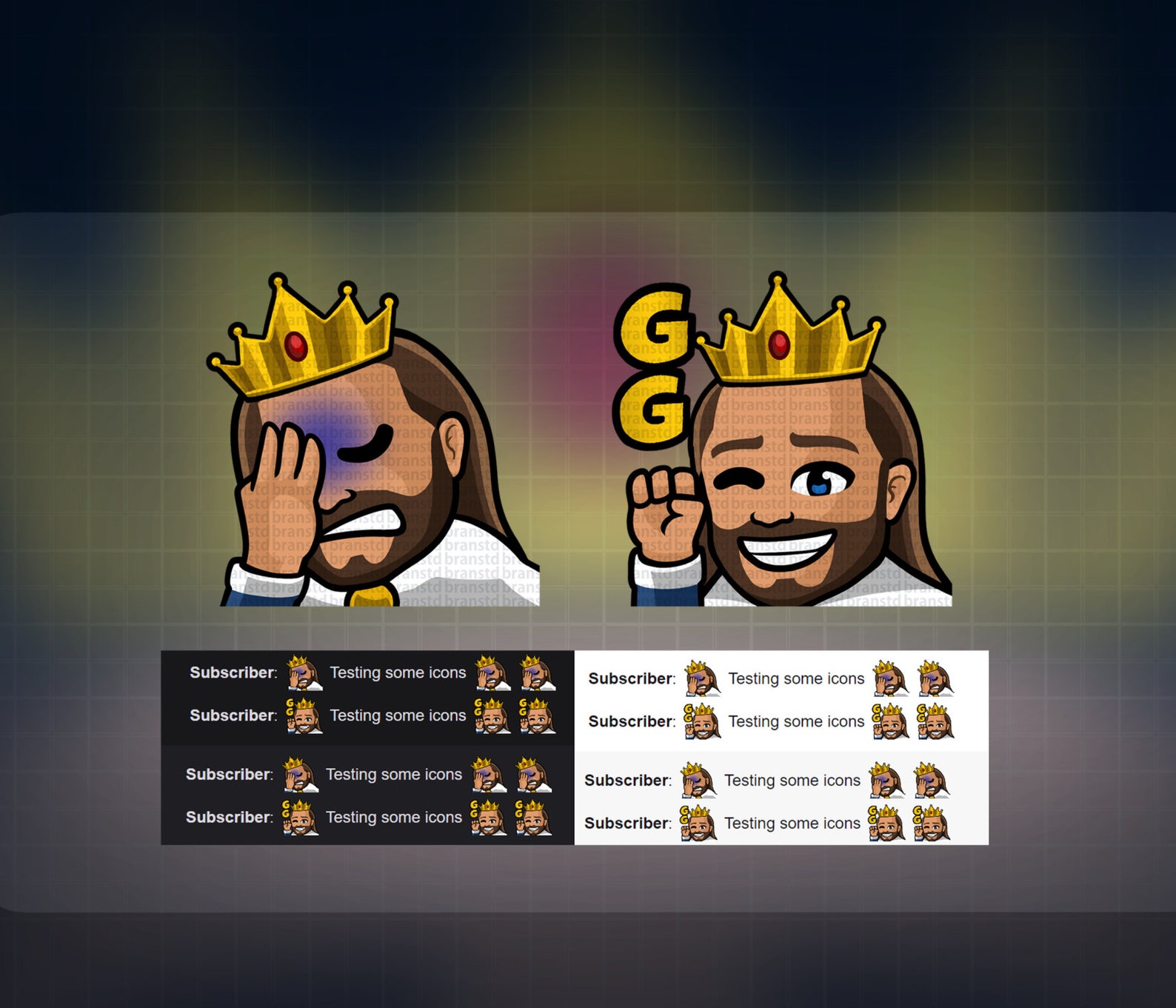 8x King Twitch Emotes Lord Twitch Emotes Crown Twitch Emotes - Etsy