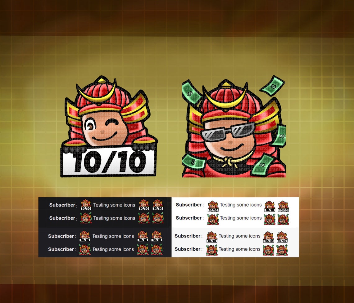 8x Samurai Twitch Emotes Samurai Twitch Emotes Warrior - Etsy UK