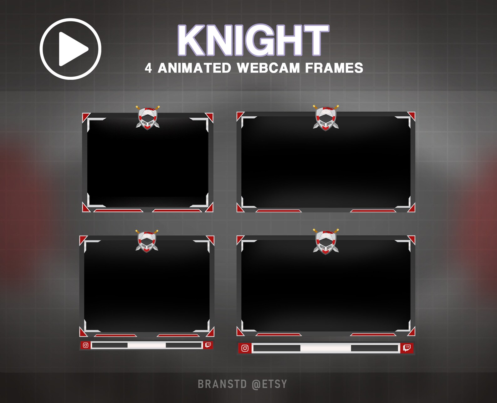 Knight Stream Pack Stream Package Knight Screens Knight Twitch Overlay ...