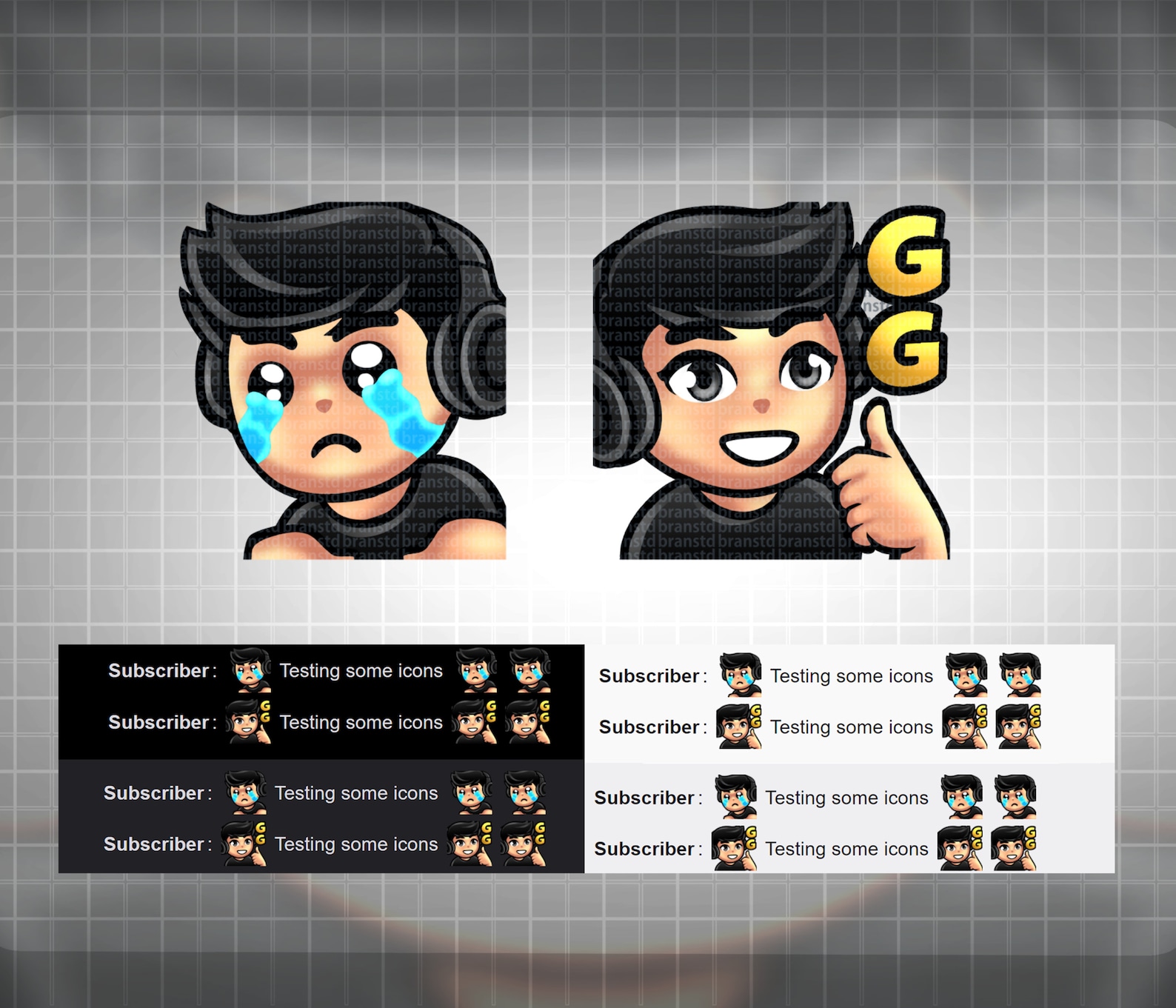 8x Guy With Headphone Emotes Guy Twitch Emotes (Download Now) - Etsy