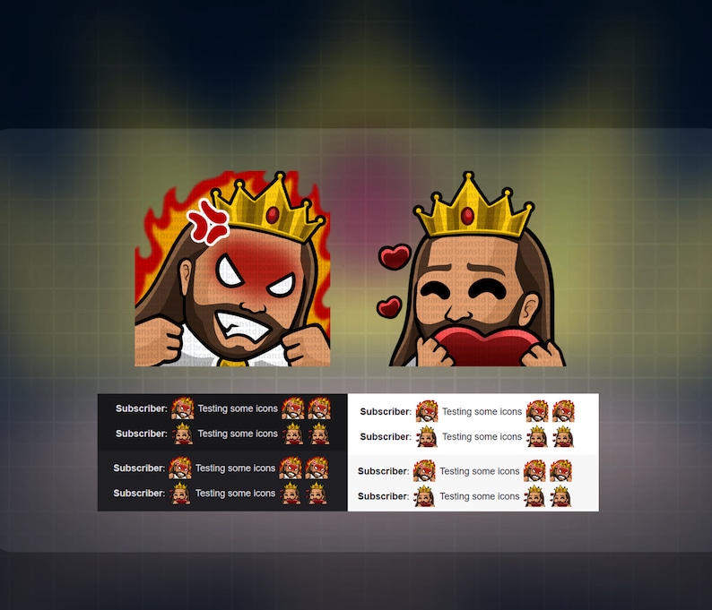 8x King Twitch Emotes Lord Twitch Emotes Crown Twitch Emotes - Etsy
