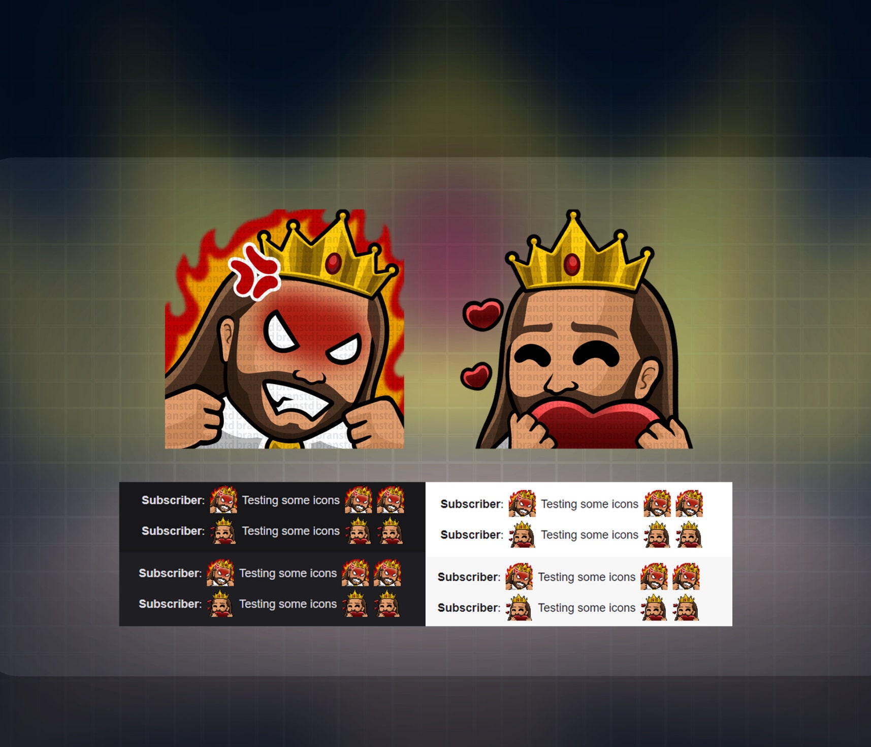 8x King Twitch Emotes Lord Twitch Emotes Crown Twitch Emotes - Etsy