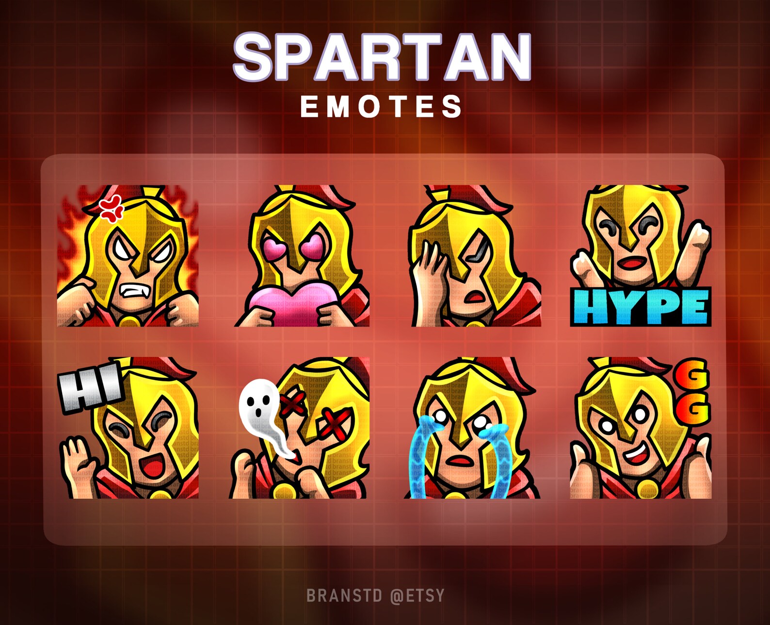 8x Spartan Twitch Emotes Sparta Twitch Emotes Warrior Twitch Emotes - Etsy