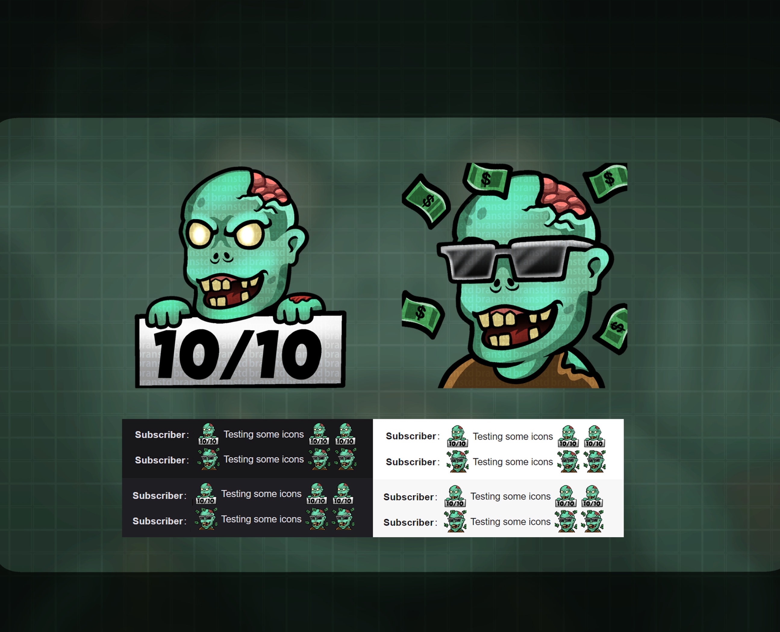 8 X Zombie Twitch Emotes Zombie Twitch Emotes - Etsy