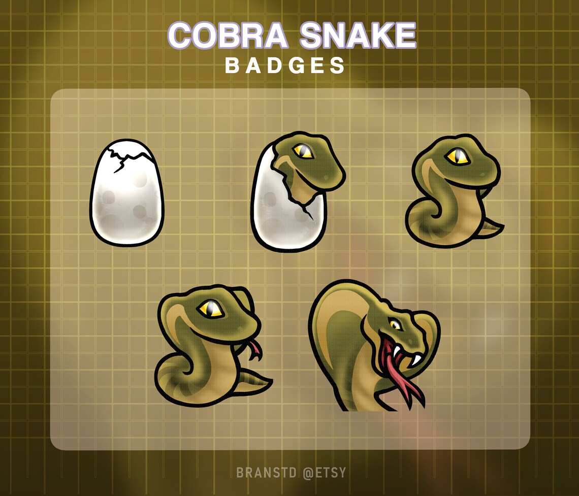 5 X Snake Badges - Etsy