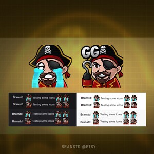 8x Pirate Twitch Emotes - Buccaneer Twitch Emotes - Pirate Twitch ...