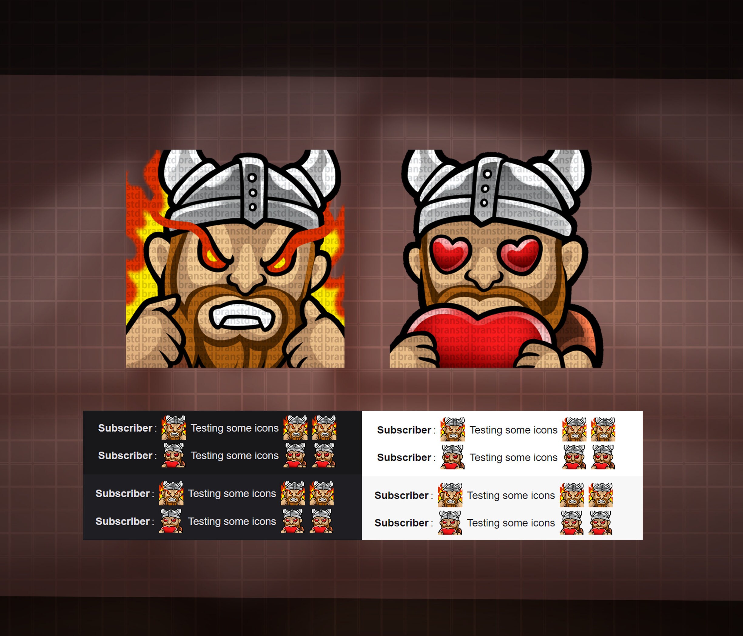 8x Viking Twitch Emotes - Viking Twitch Emotes - Warrior Twitch Emotes ...