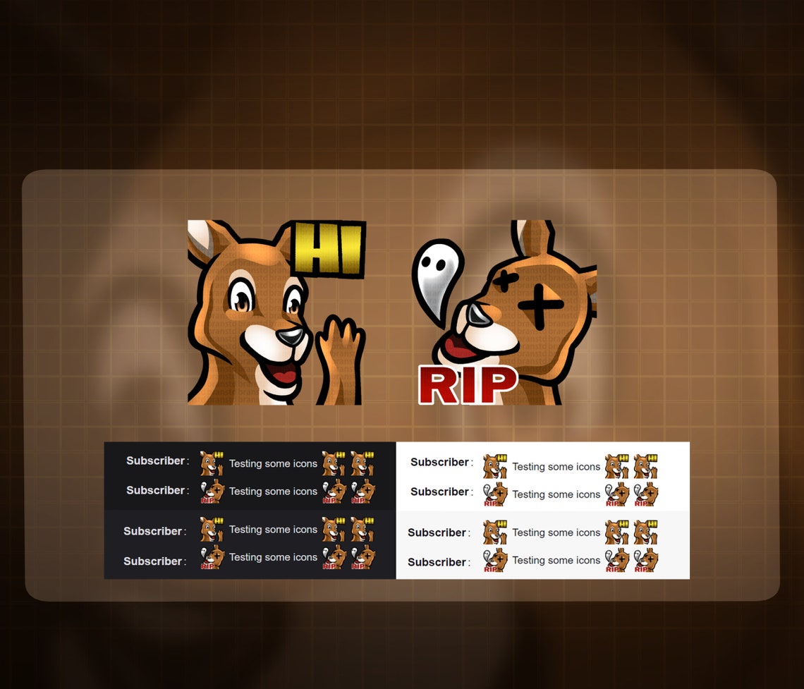 8 X Kangaroo Twitch Emotes Kangaroo Twitch Emotes Kangaroo - Etsy