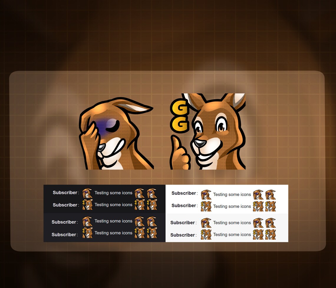 8 X Kangaroo Twitch Emotes Kangaroo Twitch Emotes Kangaroo - Etsy