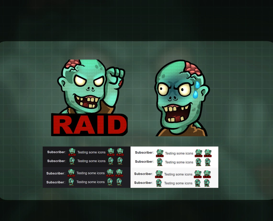 8 X Zombie Twitch Emotes Zombie Twitch Emotes - Etsy