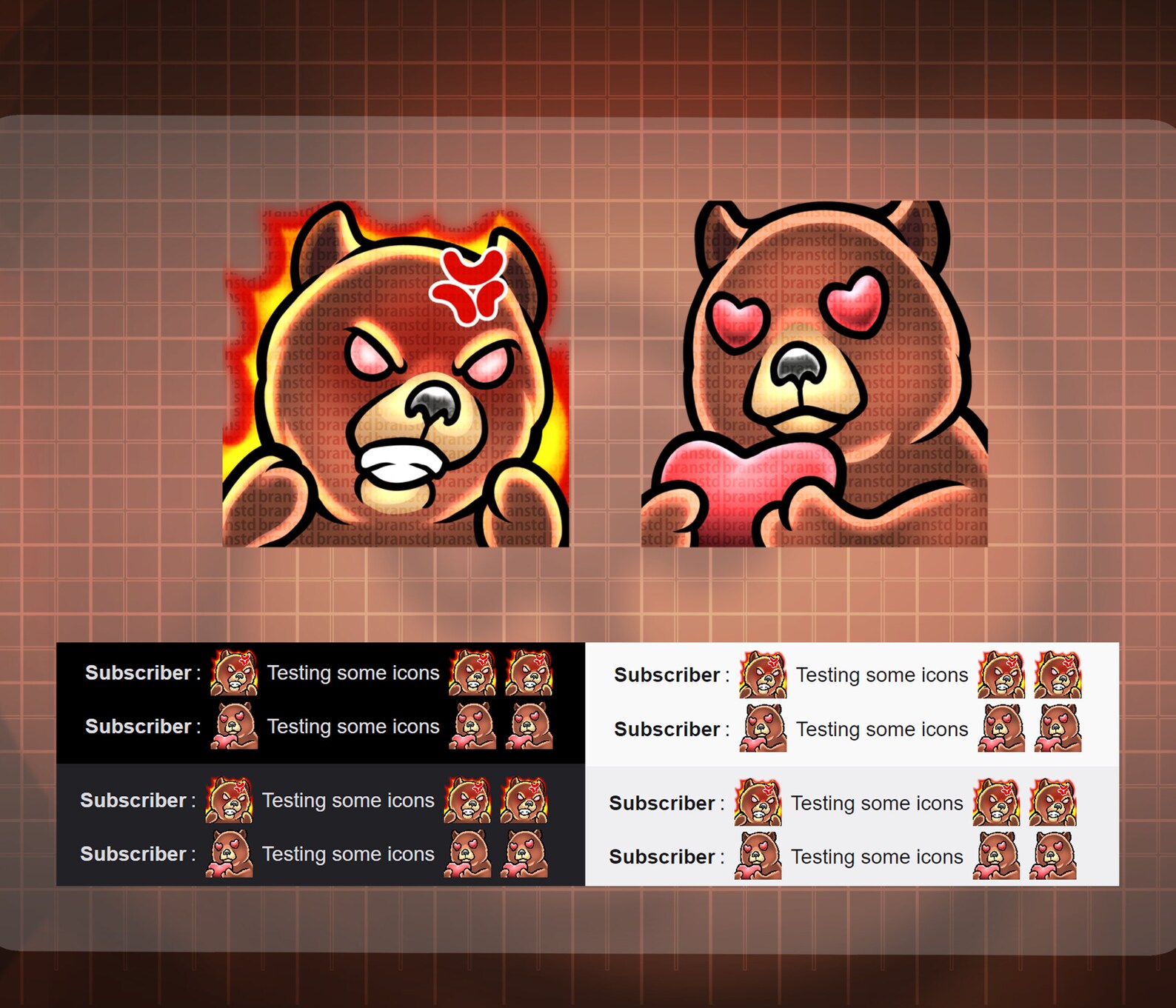 8x Grizzly Bear Emotes Bear Twitch Emotes Twitch Emotes - Etsy