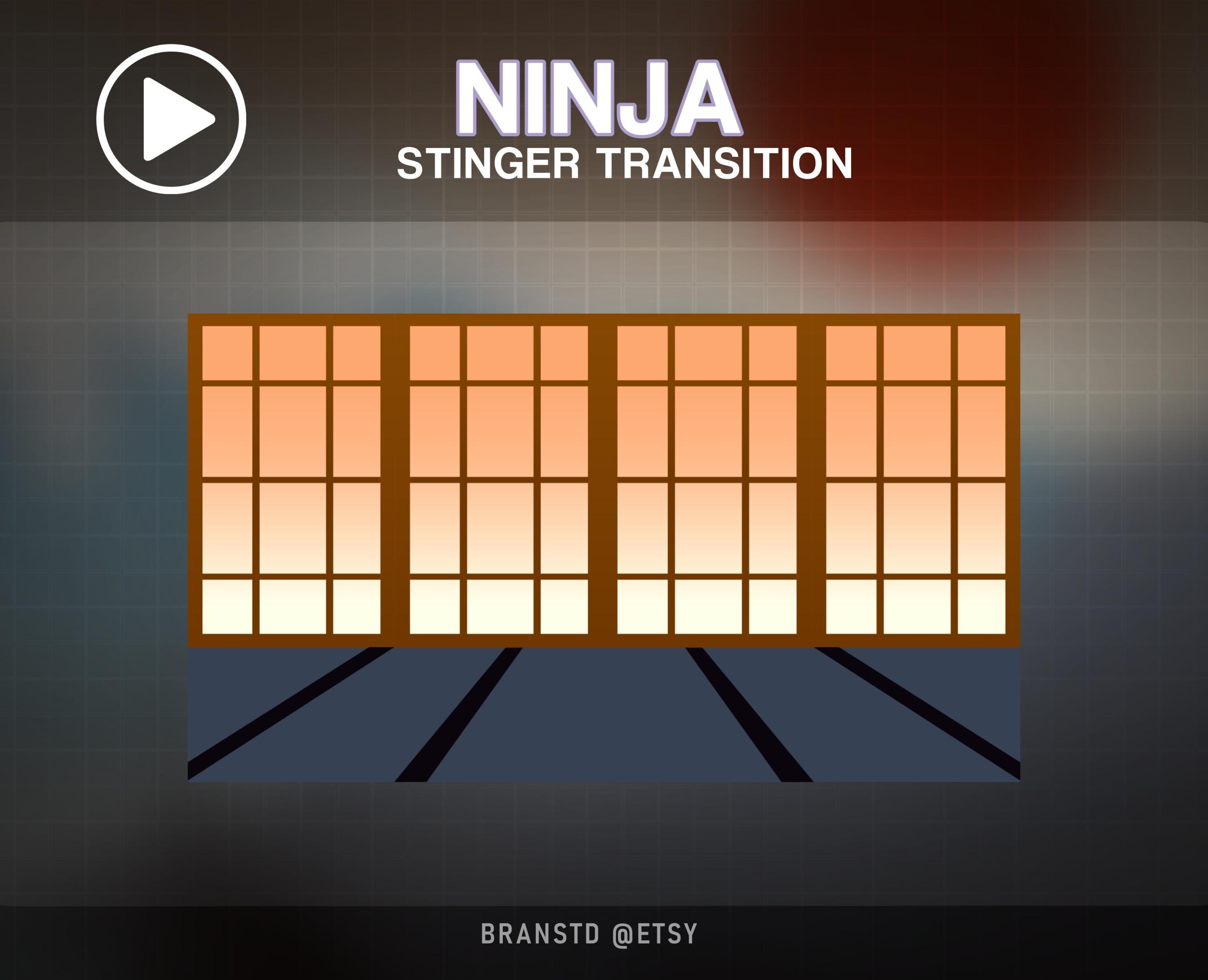 Ninja Stream Package: Animated Twitch Overlay Screens (digital Download ...