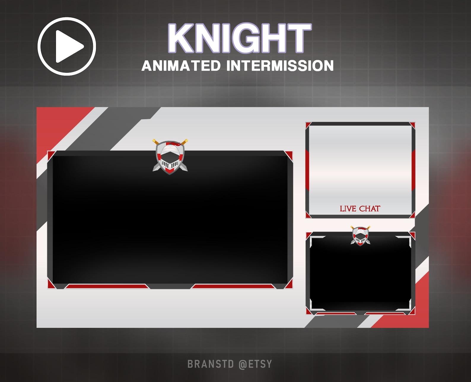 Knight Stream Pack Stream Package Knight Screens Knight Twitch Overlay ...