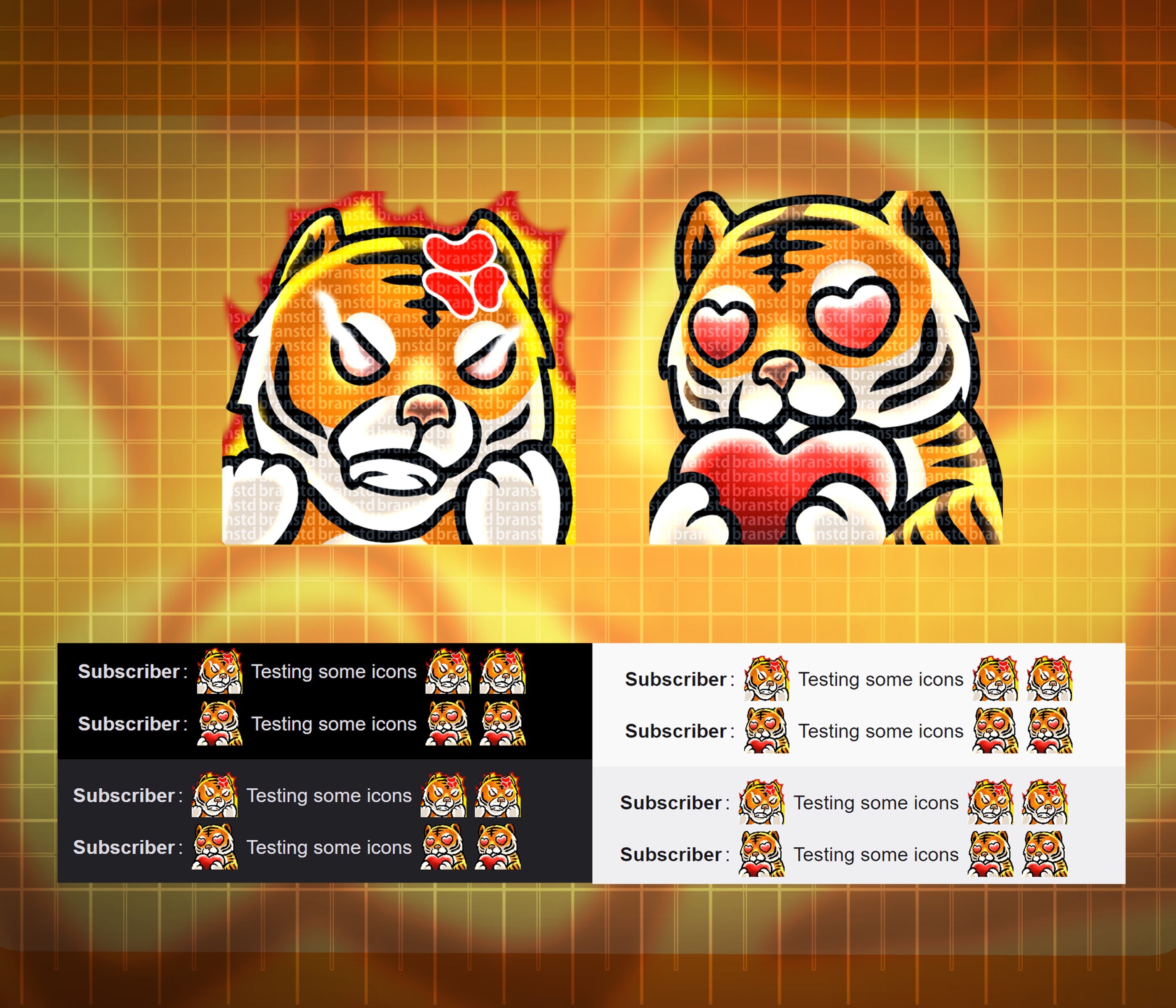 8 X Tiger Twitch Emotes - Tiger Twitch Emotes - Etsy