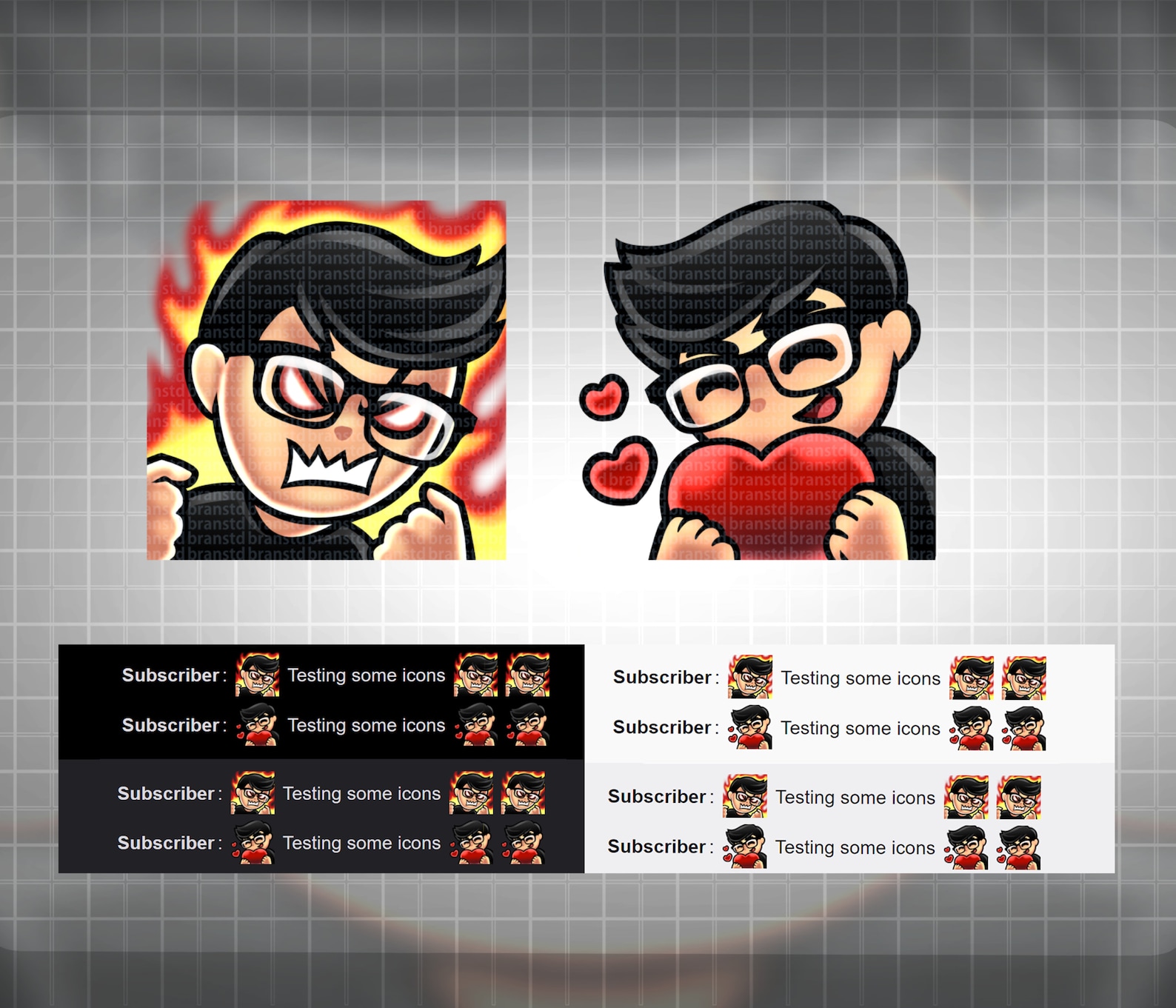 8x Guy With Glasses Emotes Guy Twitch Emotes - Etsy