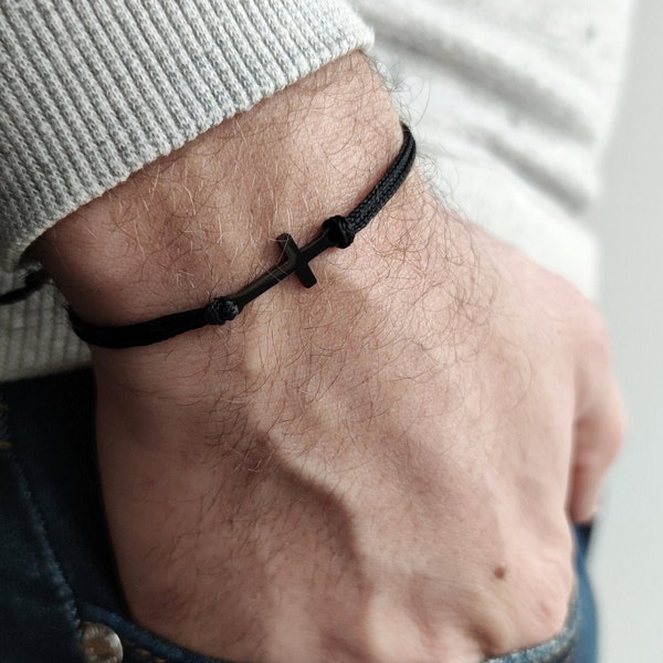 Cross Bracelet Men - Etsy