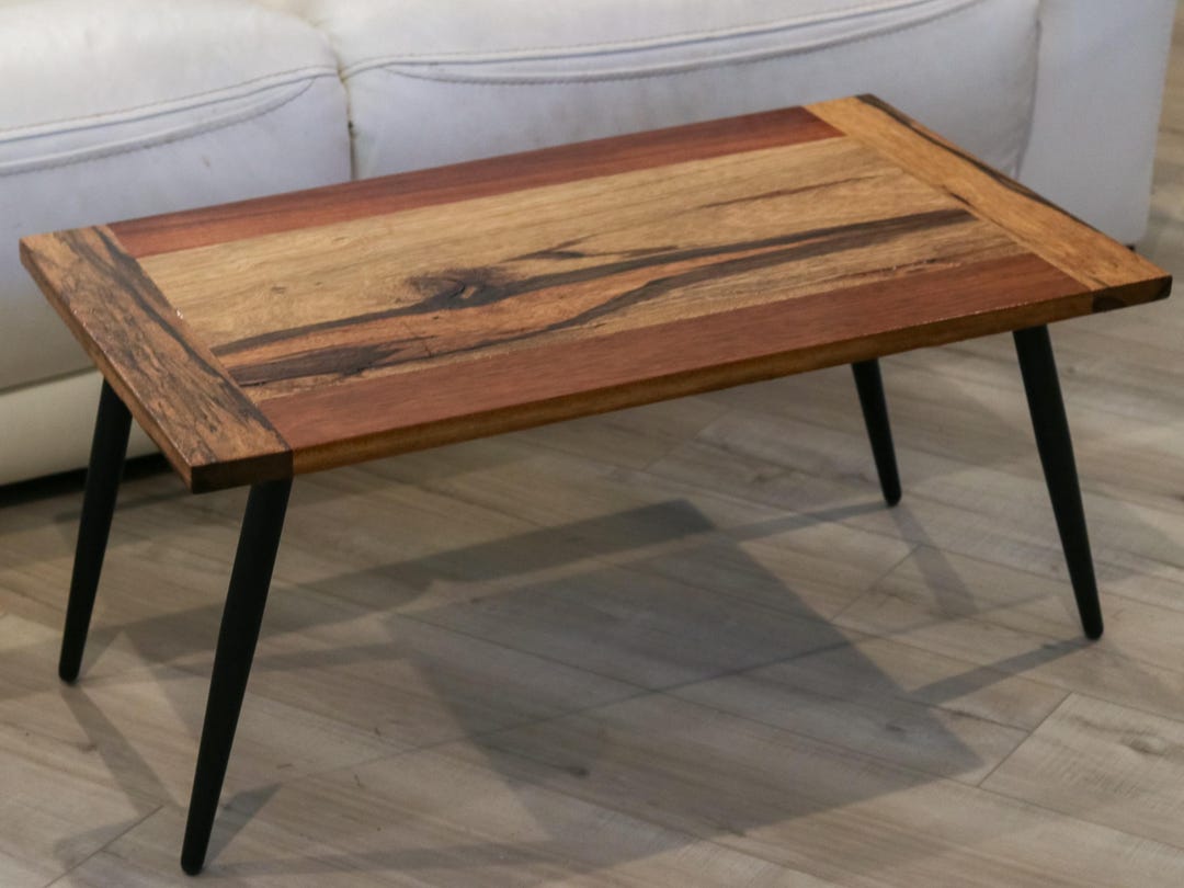 Teak and Black Limba Solid Hardwood Coffee Table Teak & Black Limba ...