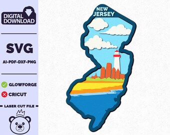 New Jersey Svg - Etsy