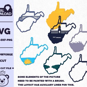 West Virginia SVG, West Virginia Flag Sign, Laser Cut Files, Dxf-ai-pdf ...
