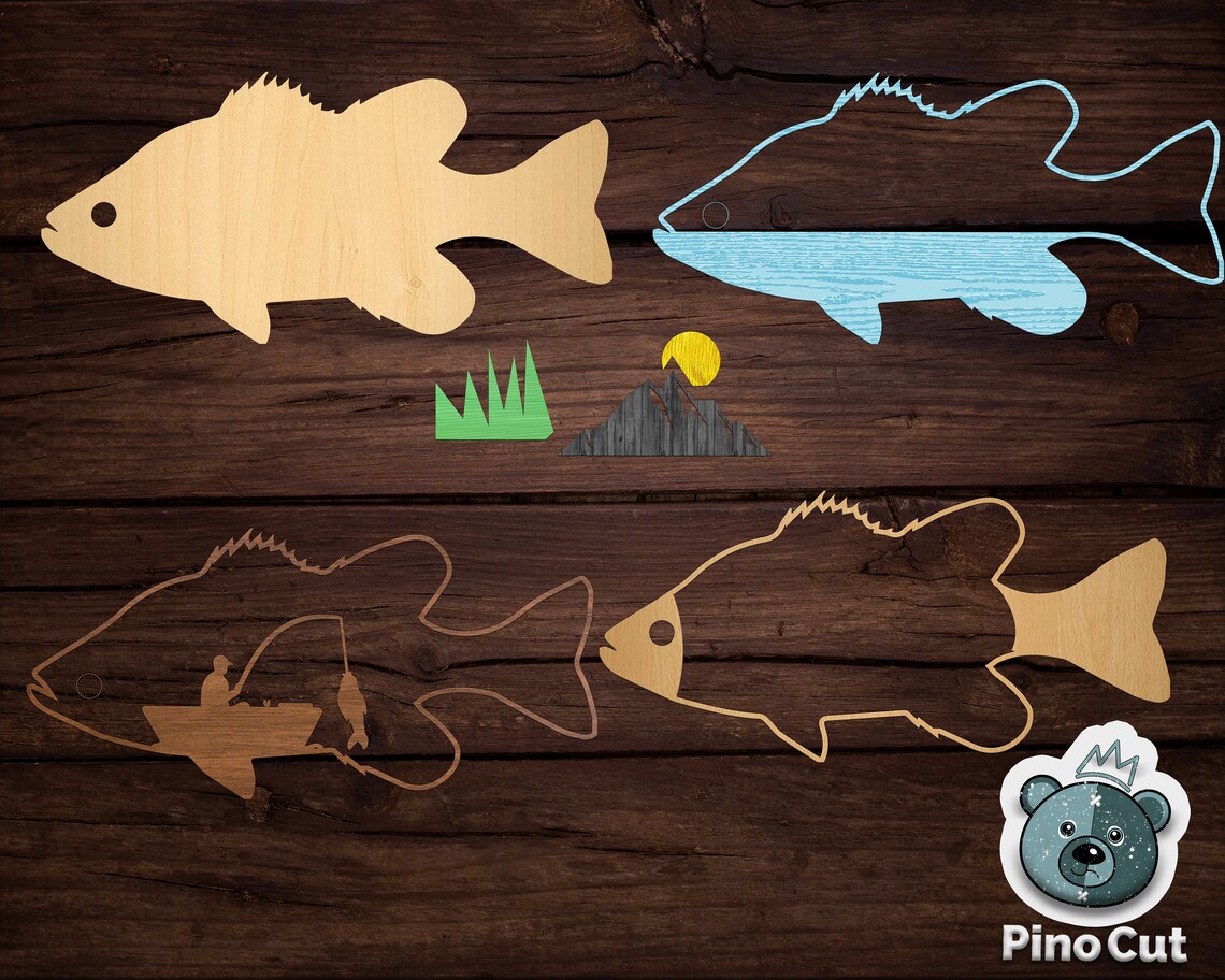 Fish svg Fish dxf Laser cut files 3d fish Glowforge Fish | Etsy