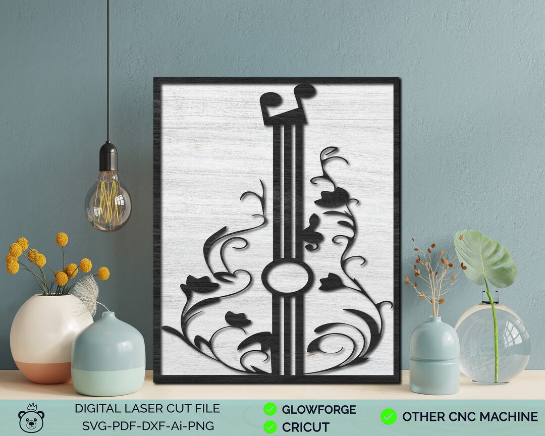 Guitar Svg - SVG Laser Cut Files - for Glowforge & Laser Cutters ...