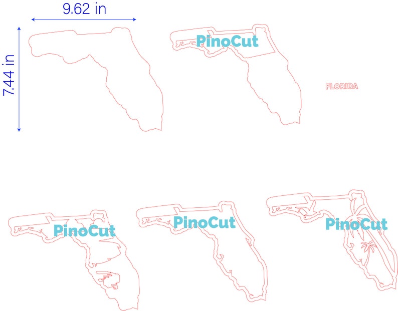 Florida SVG, 3D Layered Tropical Florida Sign, Laser Cut Files, Dxf-ai ...