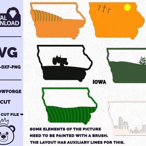 Iowa SVG, 3D Layered Tropical Iowa Sign, Laser Cut Files, Dxf-ai-pdf ...
