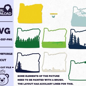 Oregon SVG, 3D Layered Tropical Oregon Sign, Laser Cut Files, Dxf-ai ...