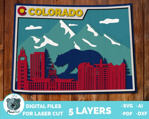 Colorado SVG 3D Layered Tropical Colorado Sign laser cut | Etsy