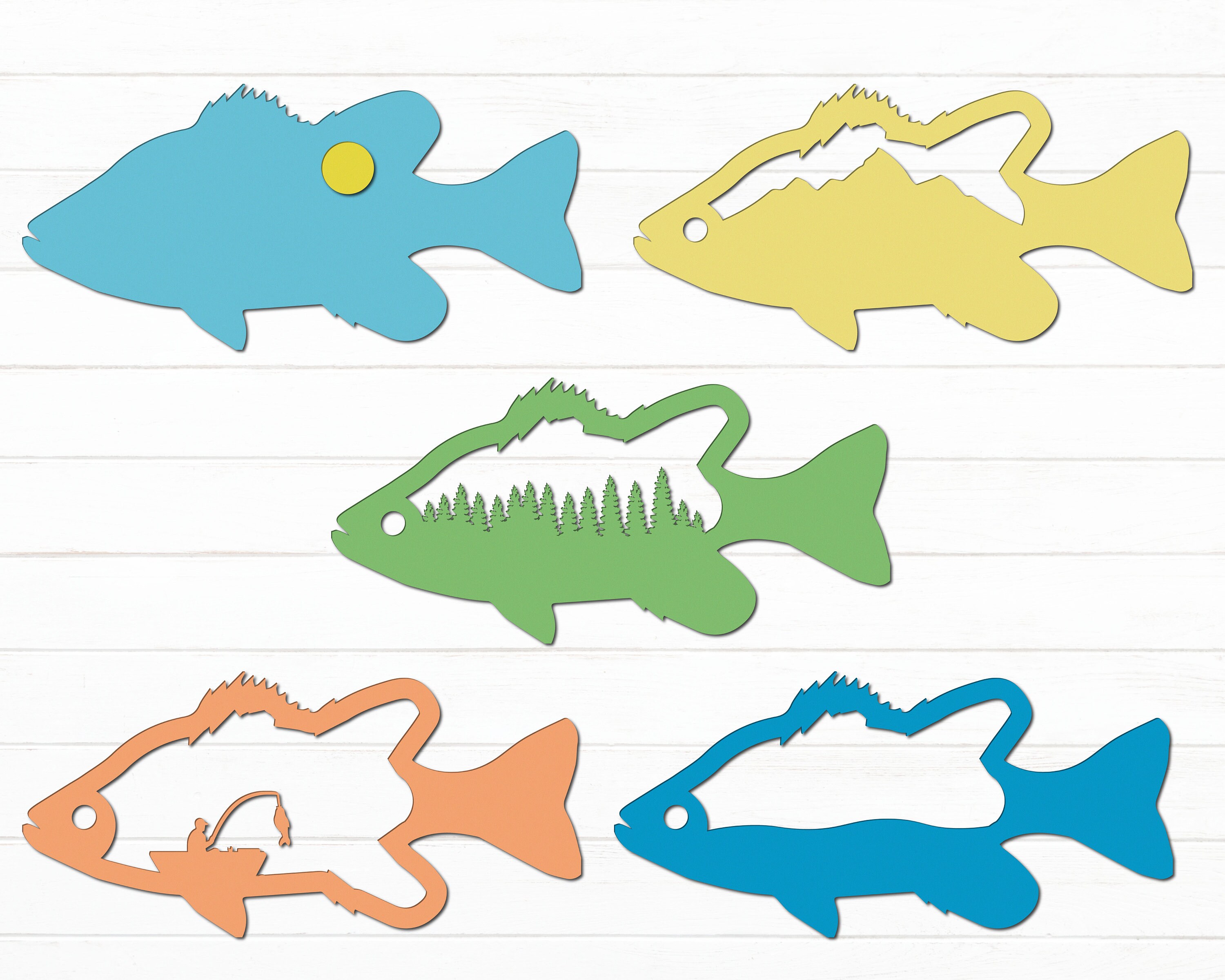 Fish Svg Fish Dxf Laser Cut Files 3d Fish Glowforge Fish - Etsy