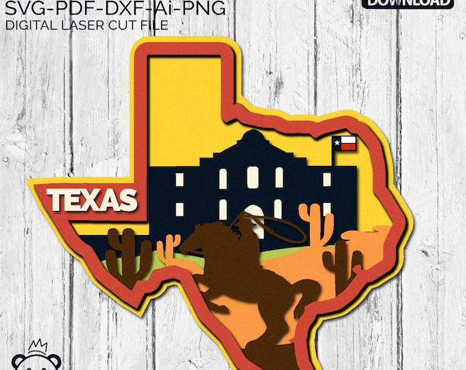 Texas Flower SVG, Flower SVG, Glowforge File, Cricut Designs, Thunder ...