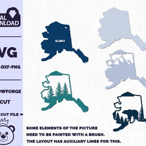 Alaska SVG, 3D Layered Tropical Alaska Sign, Laser Cut Files, Dxf-ai ...