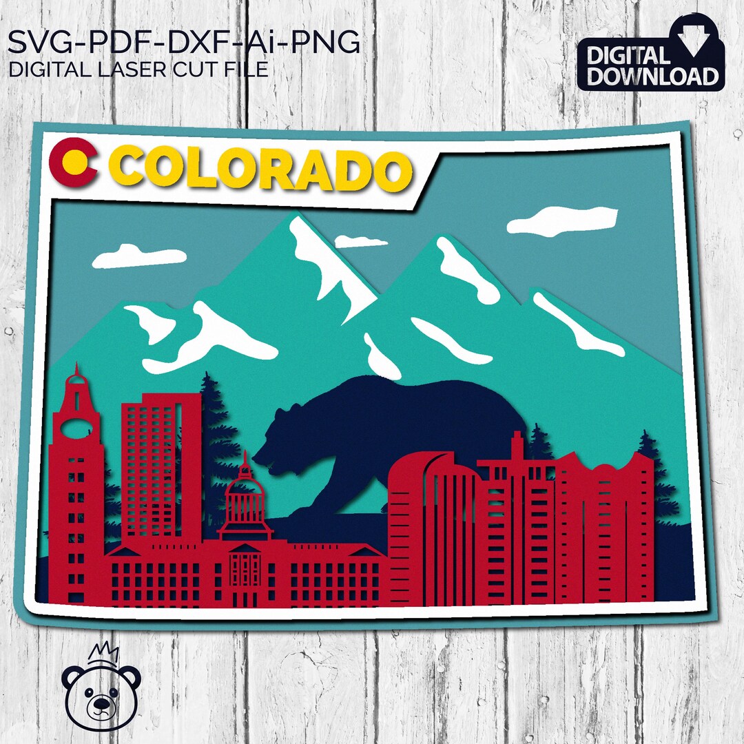 Colorado SVG, 3D Layered Tropical Colorado Sign, Laser Cut Files, Dxf ...