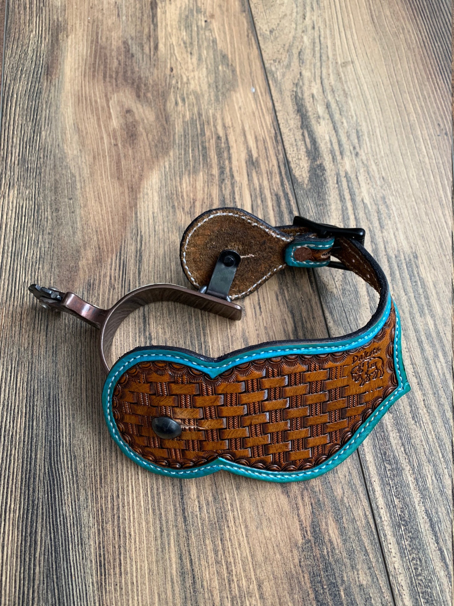 Hand Tooled Western Leather Spur Straps / Adult Size Spur Straps Tack ...