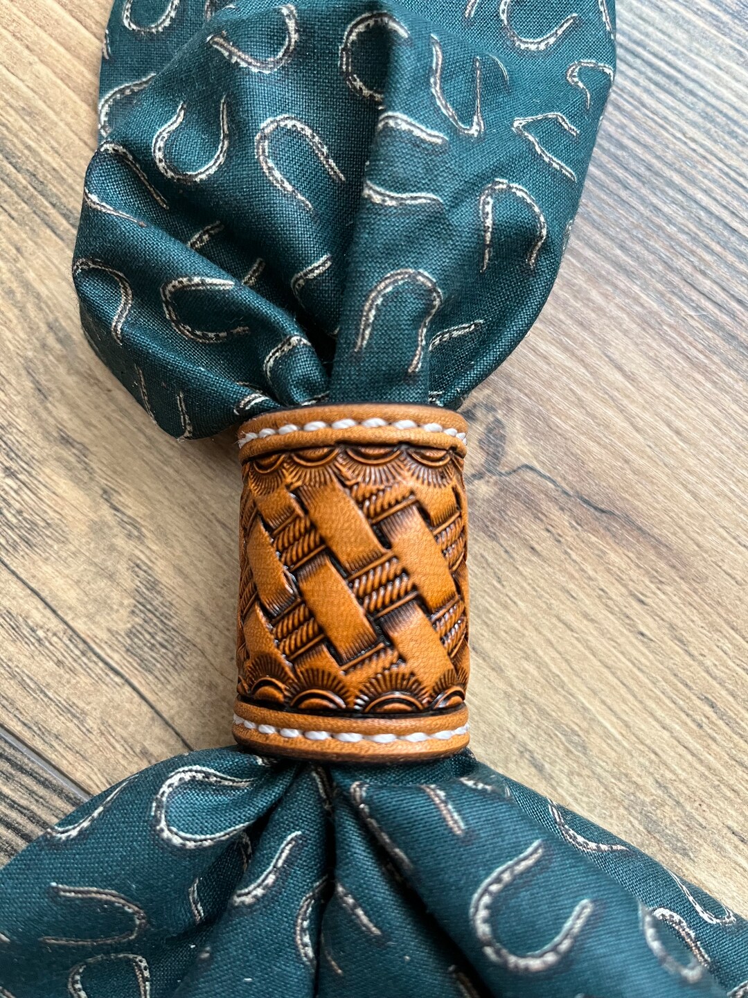 Leather Bandana Slide / Western Bandana Ring / Scarf Slide / Bandana ...
