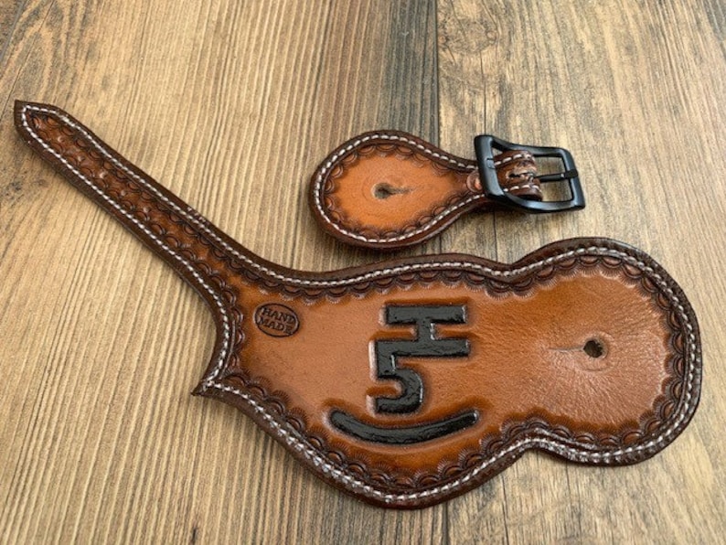 Hand Tooled Western Leather Spur Straps / Adult Size Spur - Etsy