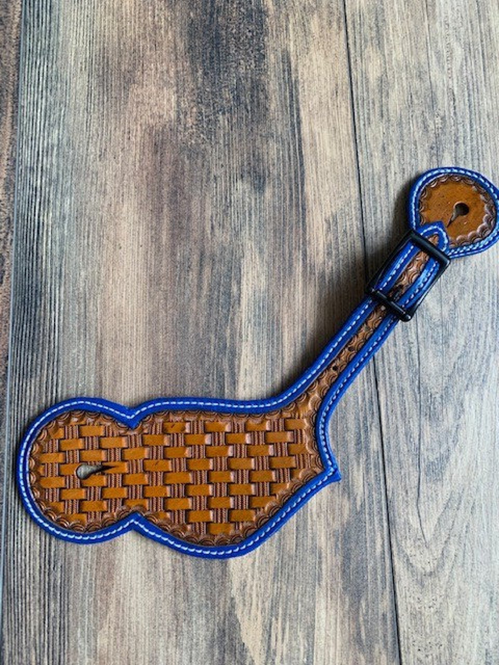 Hand Tooled Western Leather Spur Straps / Adult Size Spur Straps Tack ...