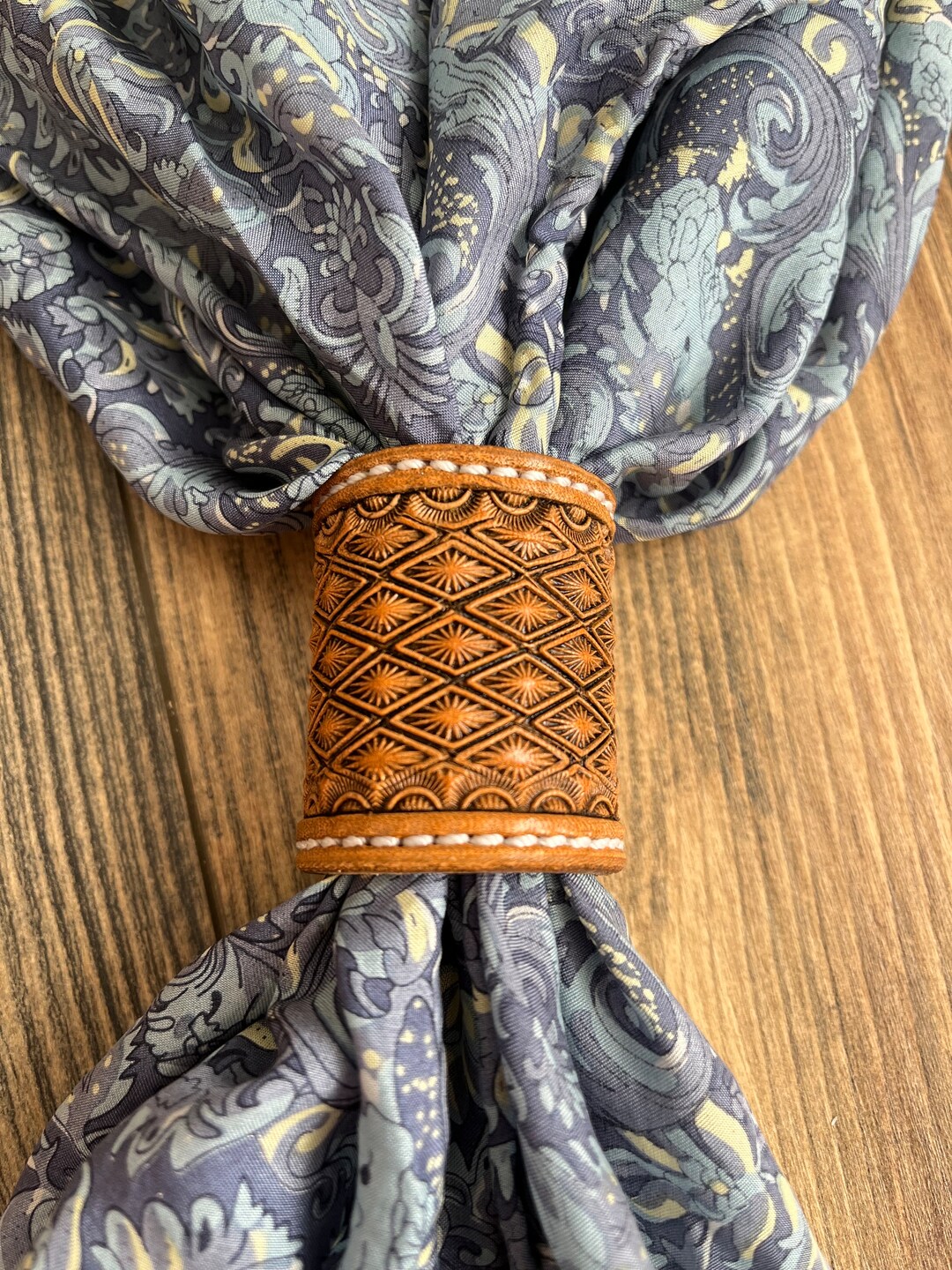 Leather Bandana Slide / Western Bandana Ring / Scarf Slide / Bandana ...