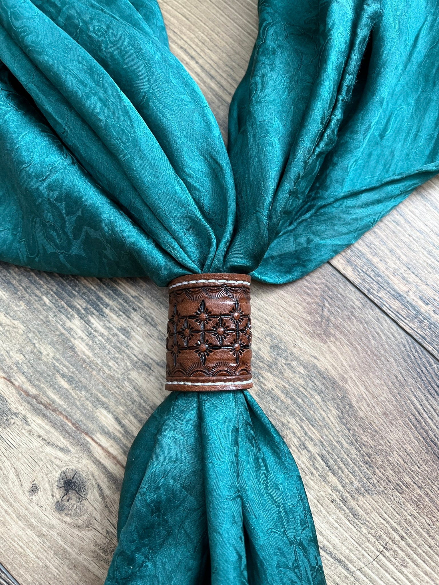 Leather Bandana Slide / Western Bandana Ring / Scarf Slide / Bandana ...