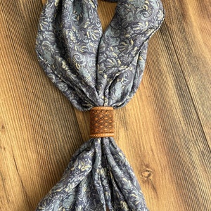 Leather Bandana Slide / Western Bandana Ring / Scarf Slide / Bandana ...