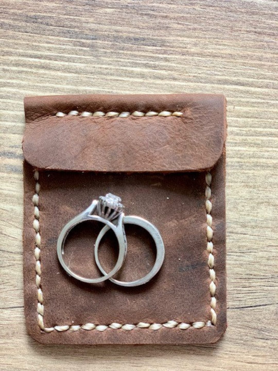 Leather Ring Pouch / Rustic Wedding Ring Bag / Western Wedding Ring ...