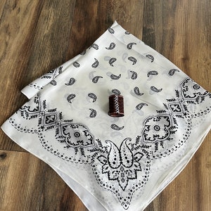 Leather Bandana Slide With Scarf / Western Style Silk Scarf With Custom ...